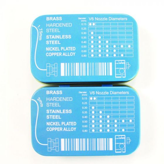 E3D Original Fun Nozzle Pack 3D Printer Nozzle Kit Set of 6 Brass Nozz